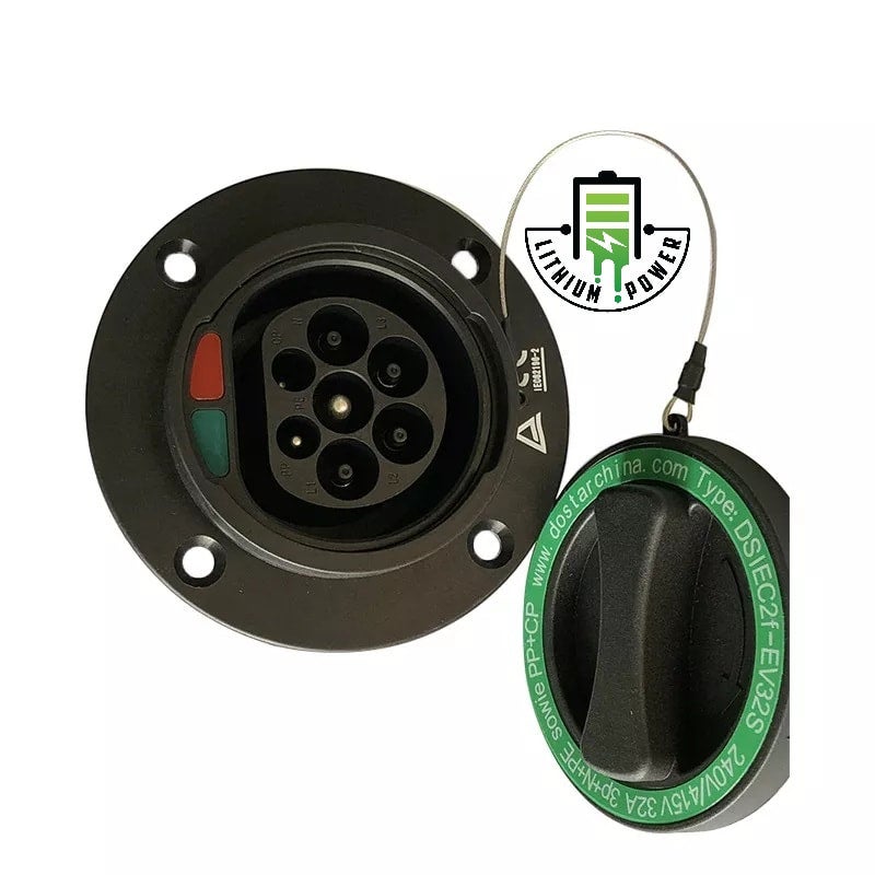 Type 2 J1772 Charge Socket 32A 1M Cable | Lithium Power