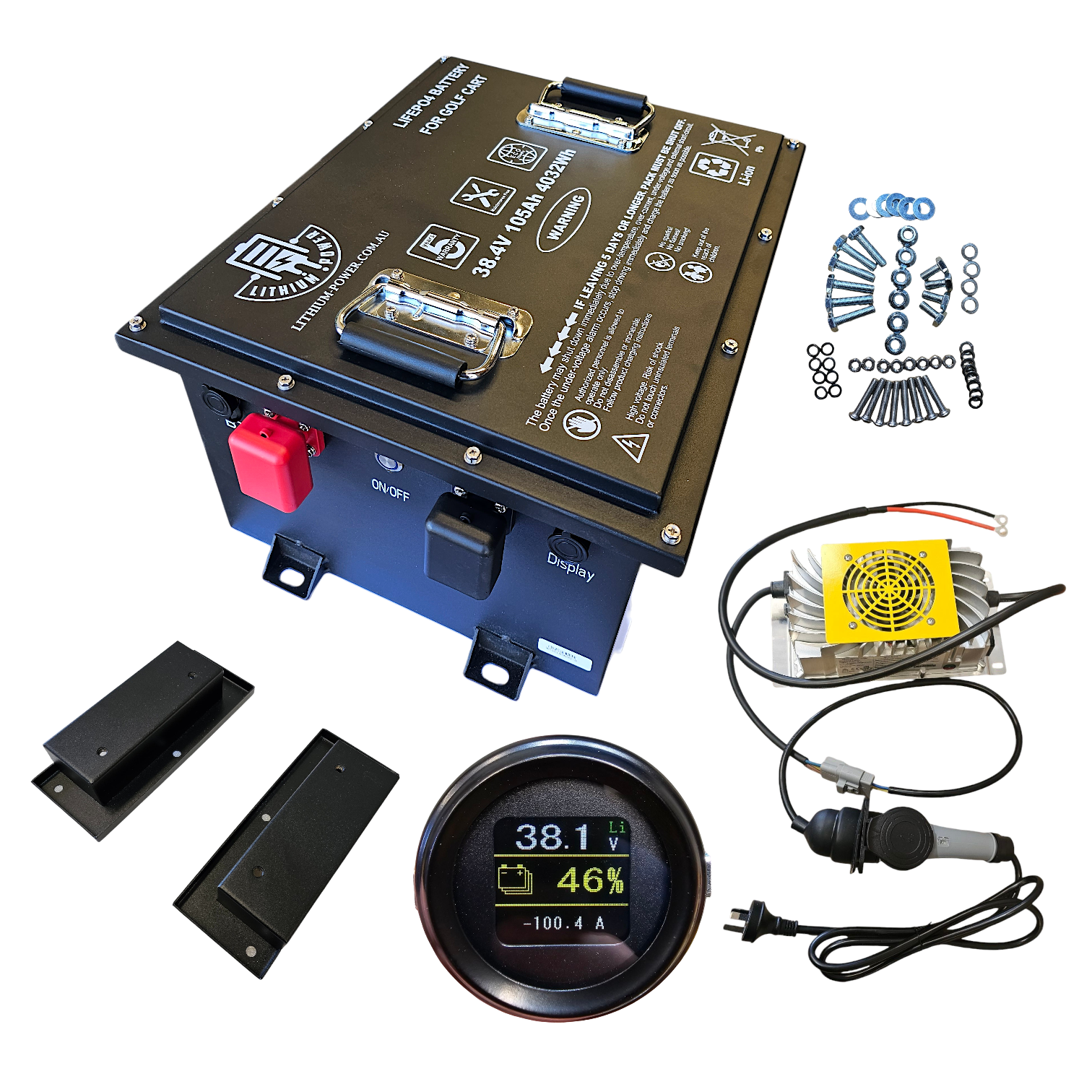 36V 105AH LiFePO4 Golf Cart Battery Kit With Free Delivery | Lithium Power